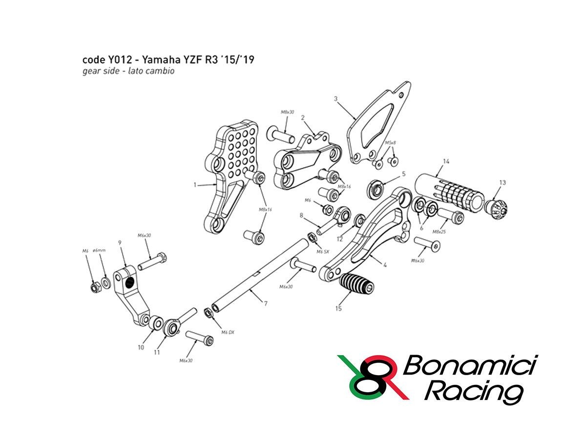 Bonamici Racing 後支撐板維修零件 (Y012 腳踏組專用 / 變速箱側) (AR_098)| Webike摩托百貨